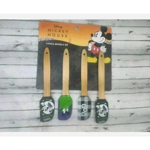 Disney | Kitchen | Disney Halloween Mickey Mouse 4 Pack Spatula Set ...